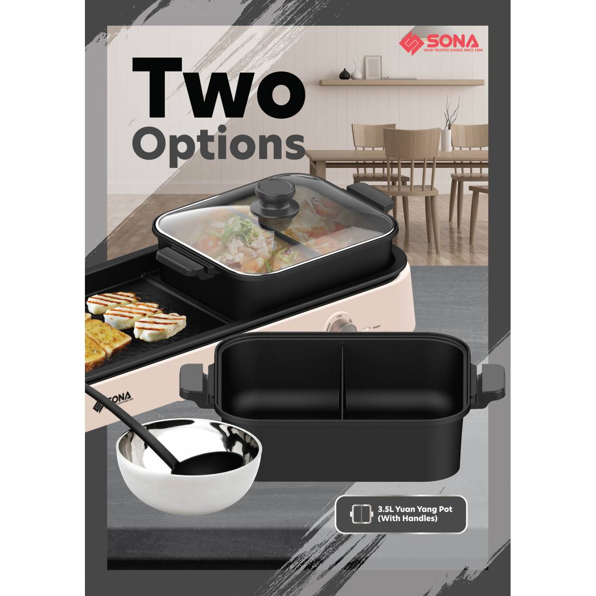 SONA “Yuan Yang” Steam Boat & Grill SHG 2722