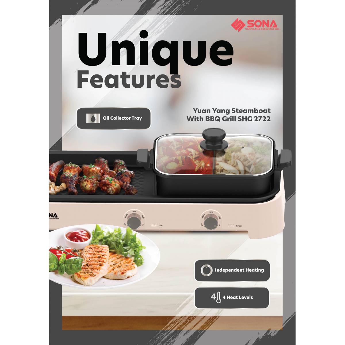 SONA “Yuan Yang” Steam Boat & Grill SHG 2722