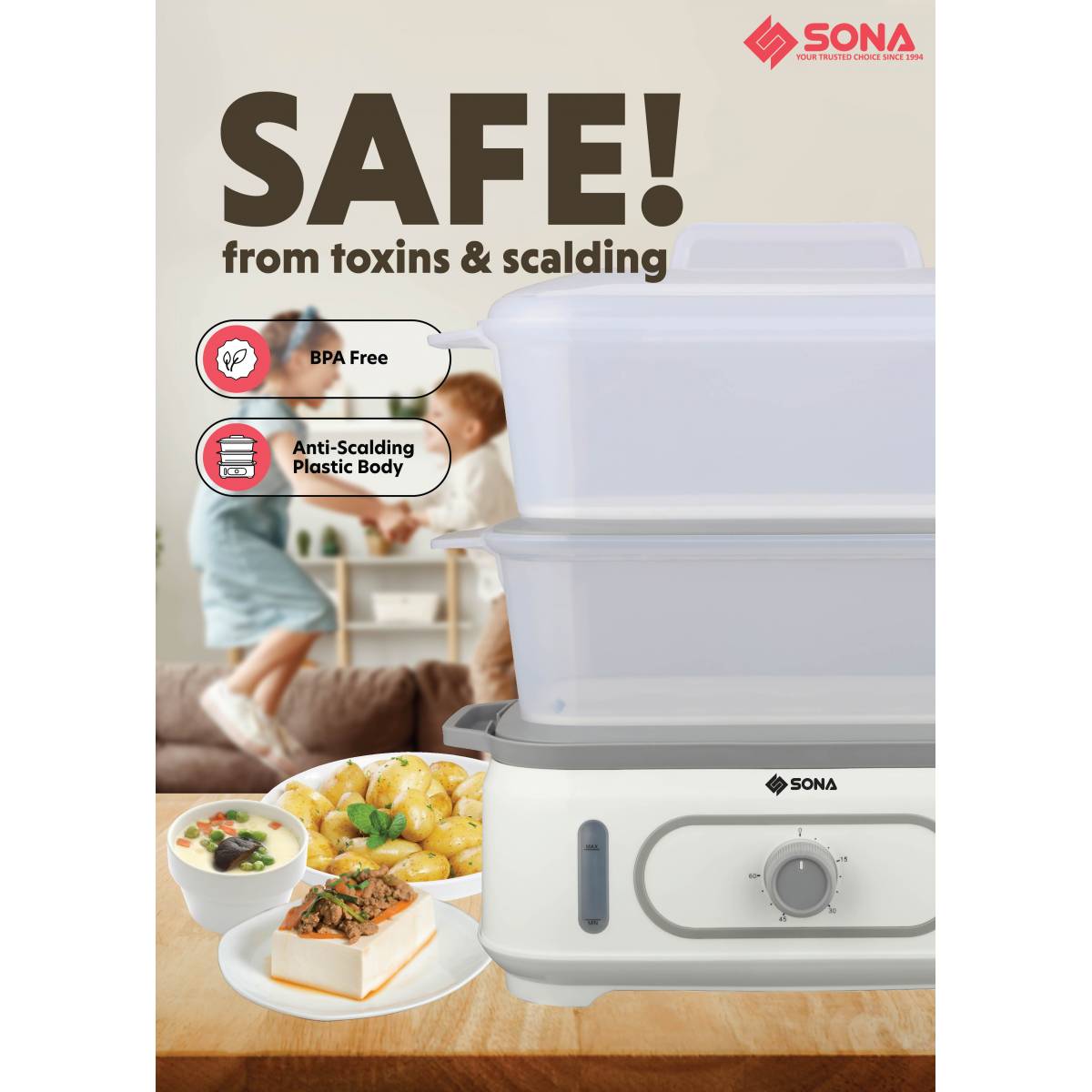 SONA 20L Electric Steamer SSR 3164